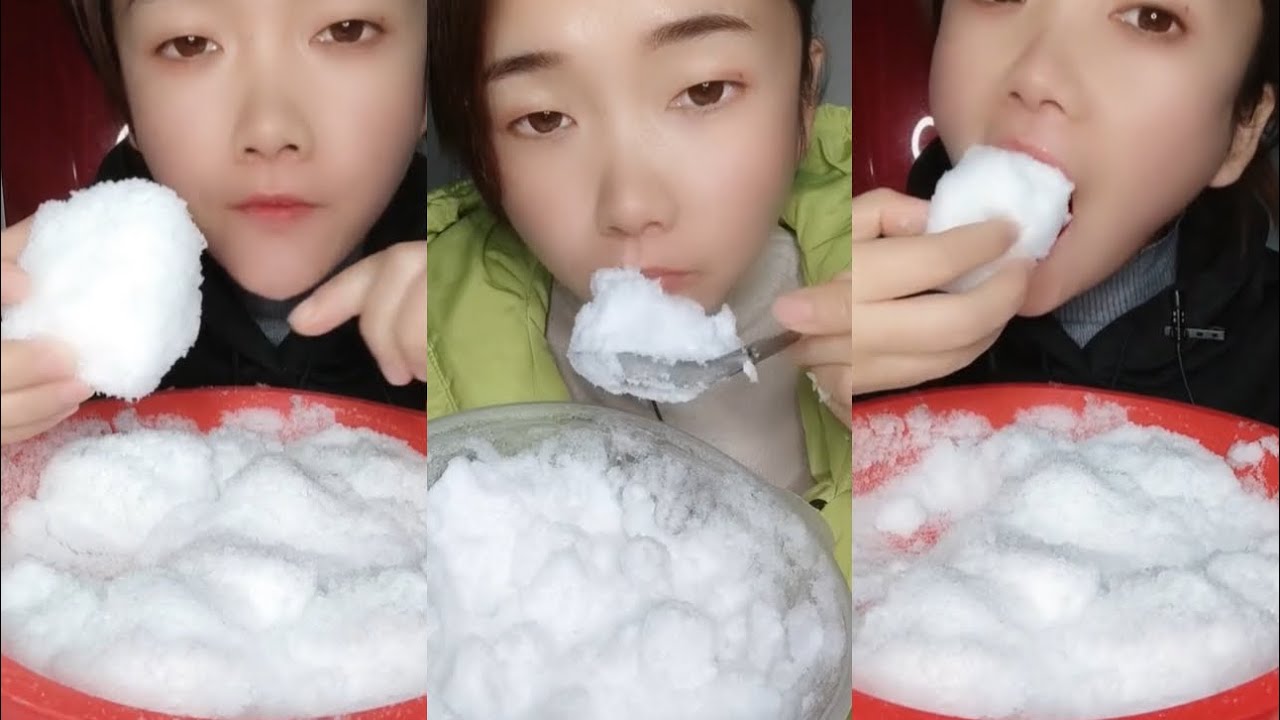Powdery Ice Eating| White Ice ASMR - YouTube