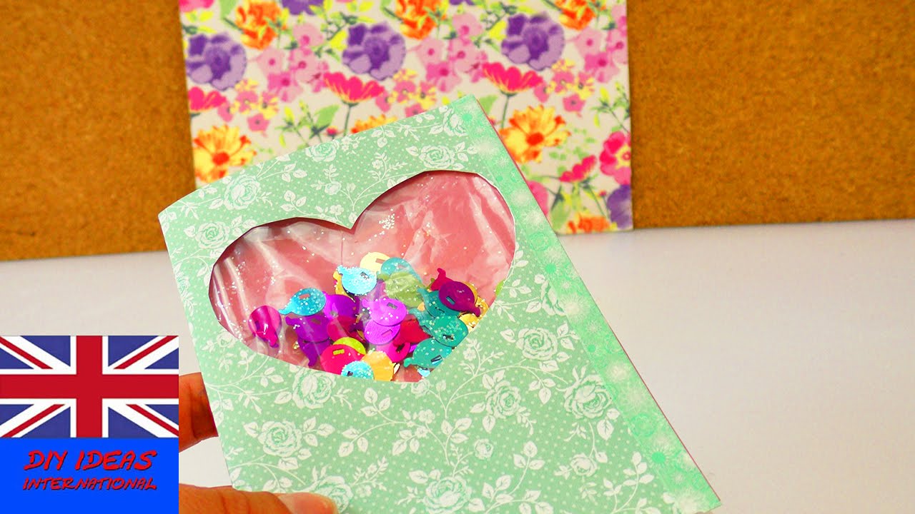 How to make a lovely card, with confetti? - YouTube