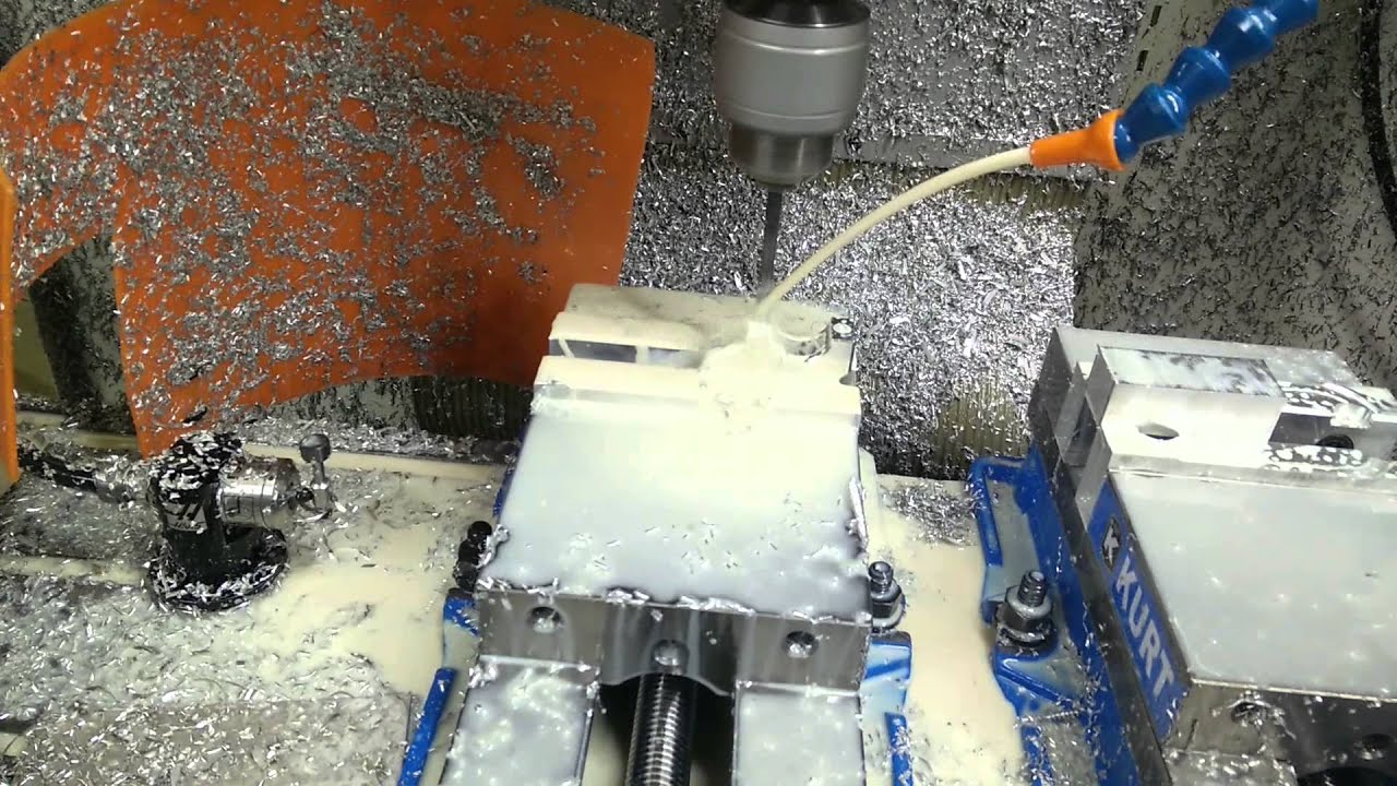 Haas tm1 machining handlebar risers - YouTube