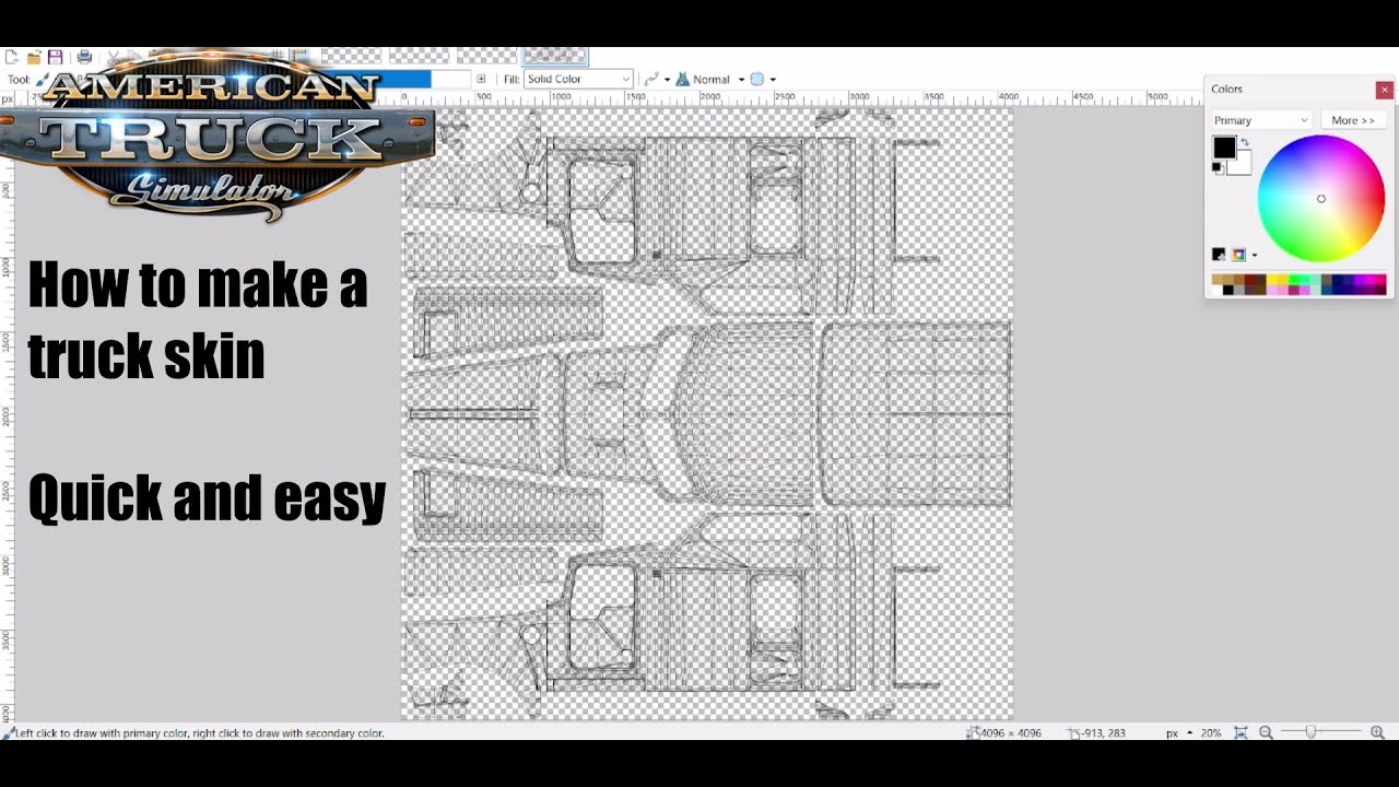 How to make a skin for American Truck Simulator | Quick and Easy ...
