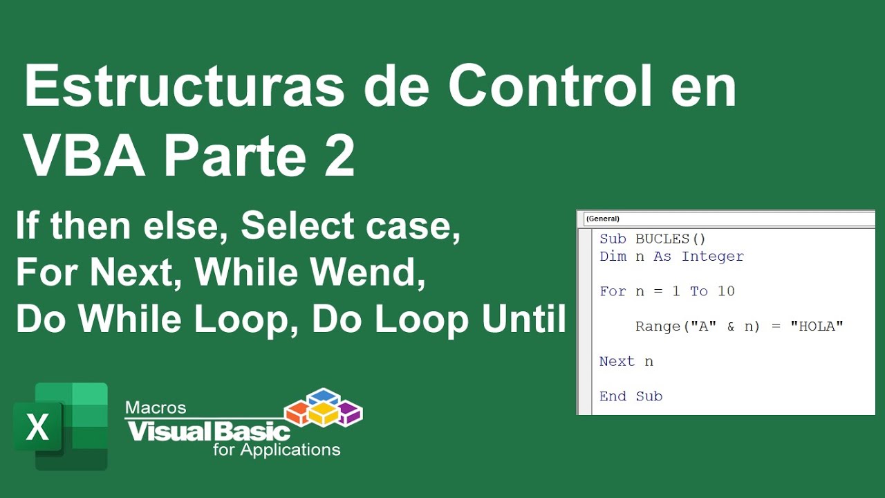 Estructuras de Control en VBA Parte 2 - YouTube