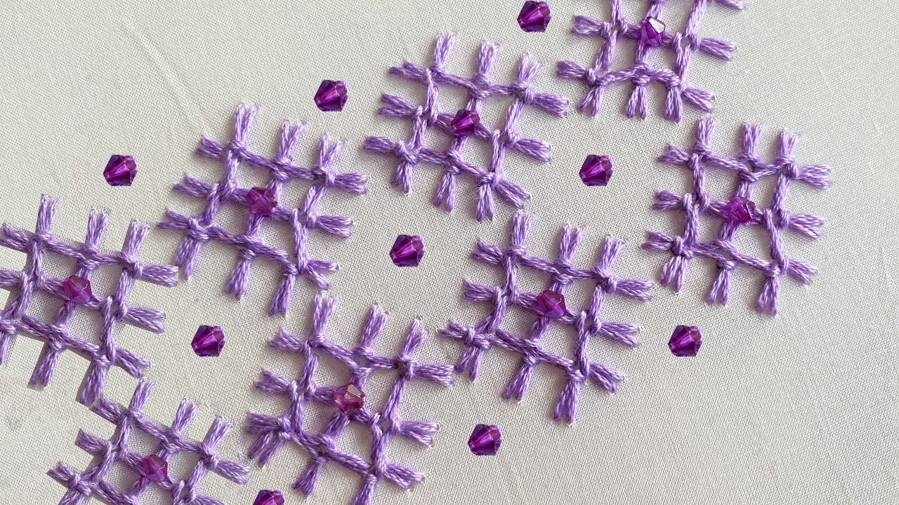 Geometric Hand Embroidery - Border Embroidery For Beginners - Free ...