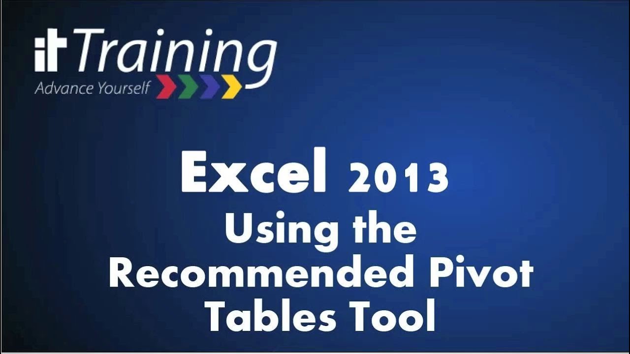 Excel 2013: Using the Recommended Pivot Tables Tool - YouTube