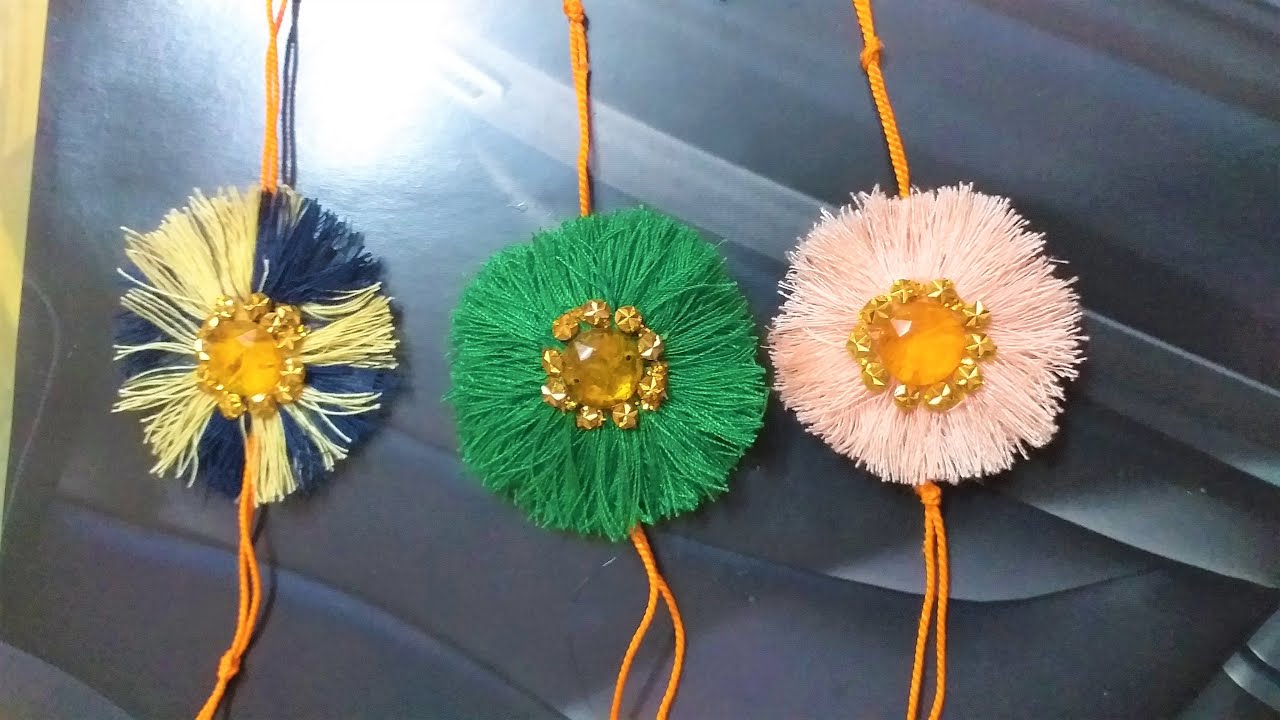 How to make Rakhi/Raksha bandan //Beautiful Raksha Bandan making//Rakhi ...