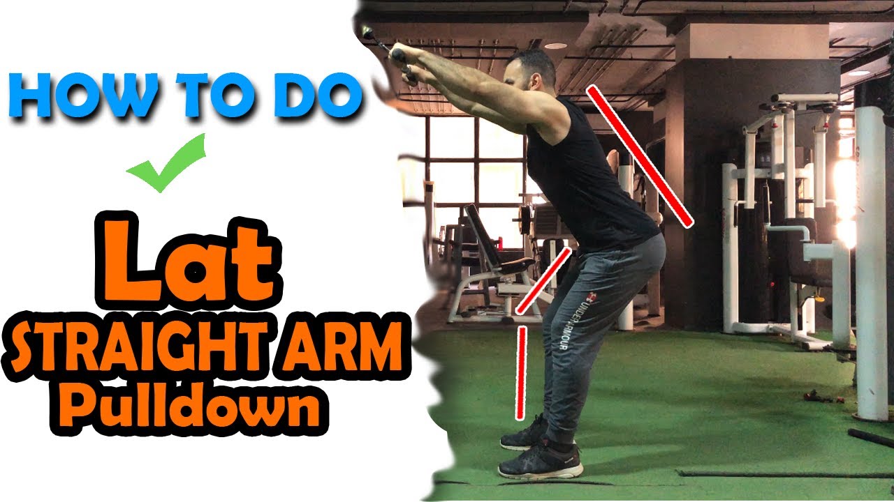 HOW TO DO lat straight arm pulldown - YouTube