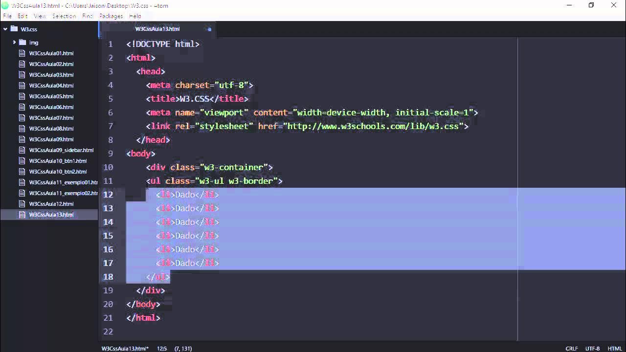 Framework W3.Css - Curso Completo - Parte 13 - trabalhando com listas - YouTube