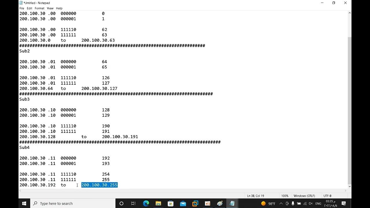 2-Introduction to Subnetting-Dividing Network to Ranges - YouTube