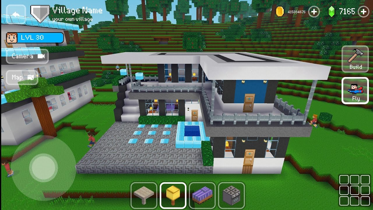 Modern Furnished House - Block Craft 3d: Building Game - YouTube