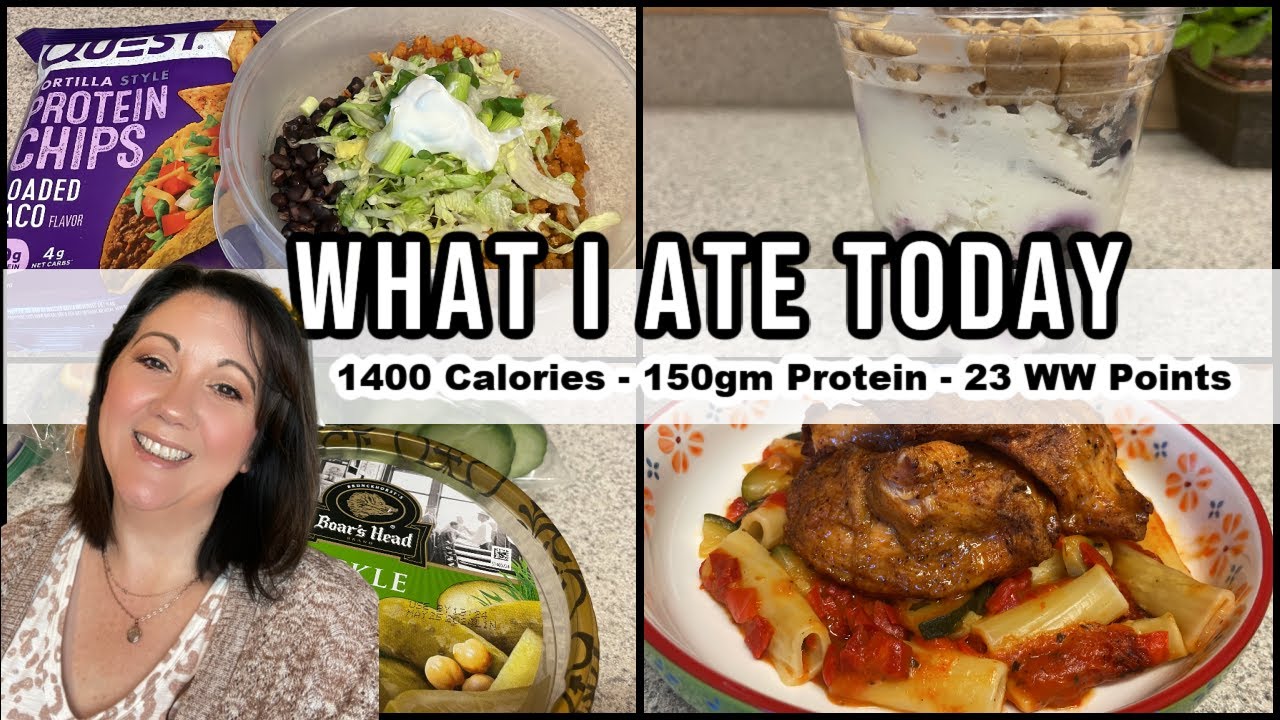 **NEW** What I Ate Today 🥗 23 WW Points - 1400 Calories - 140 Protein 🔥 ...