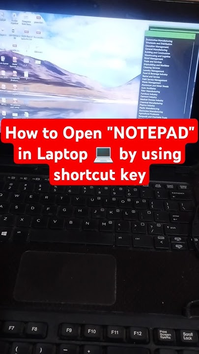 How to open Notepad in Laptop by using shortcut key #notepadtricks #shorcut #shorts # ...