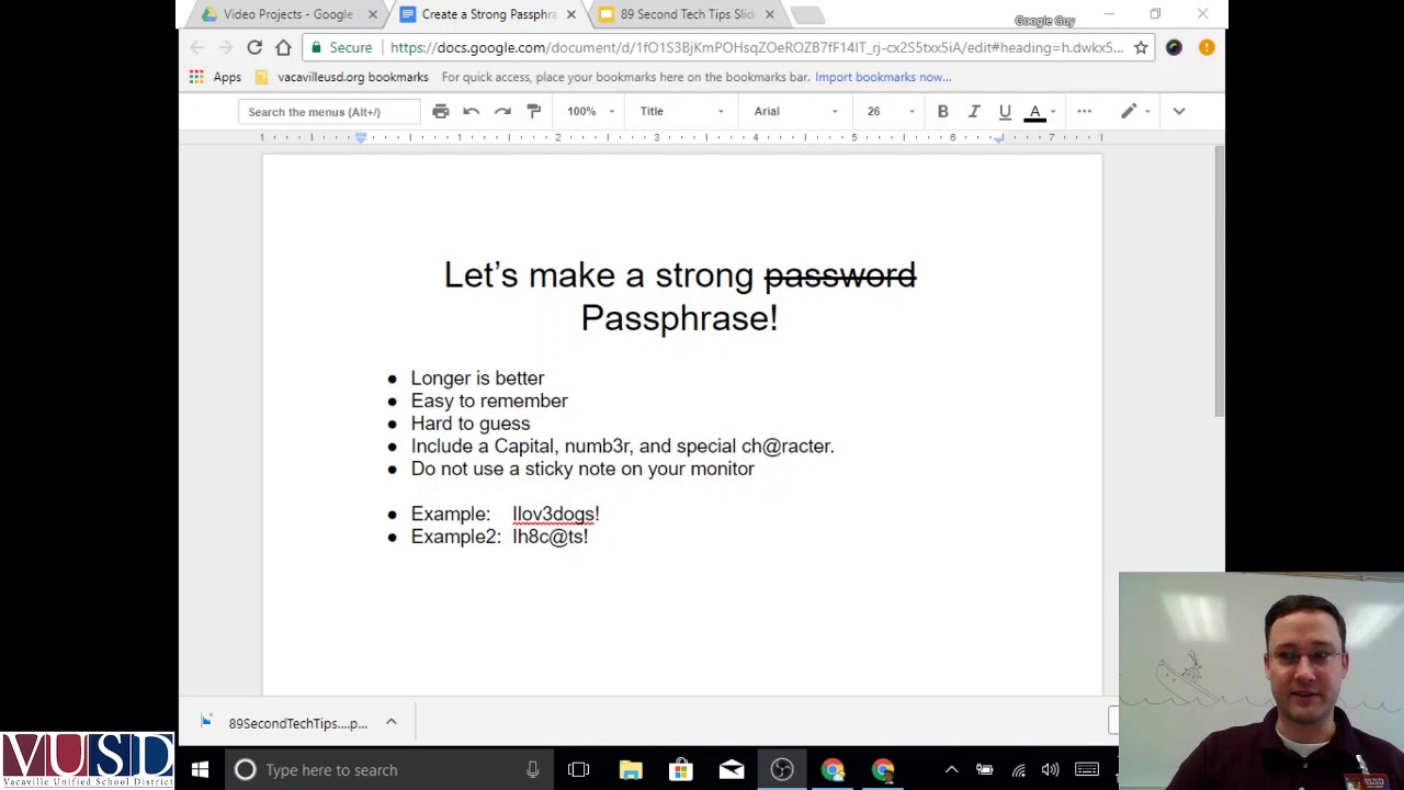 89 Second Tech Tips [6] - Create a Strong Passphrase - YouTube