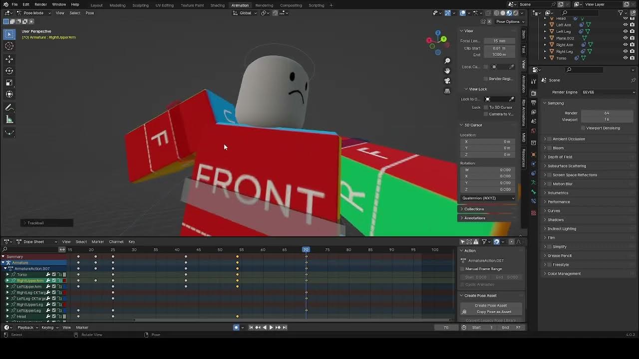 Just me animating in blender (R6 Roblox Rig) - YouTube