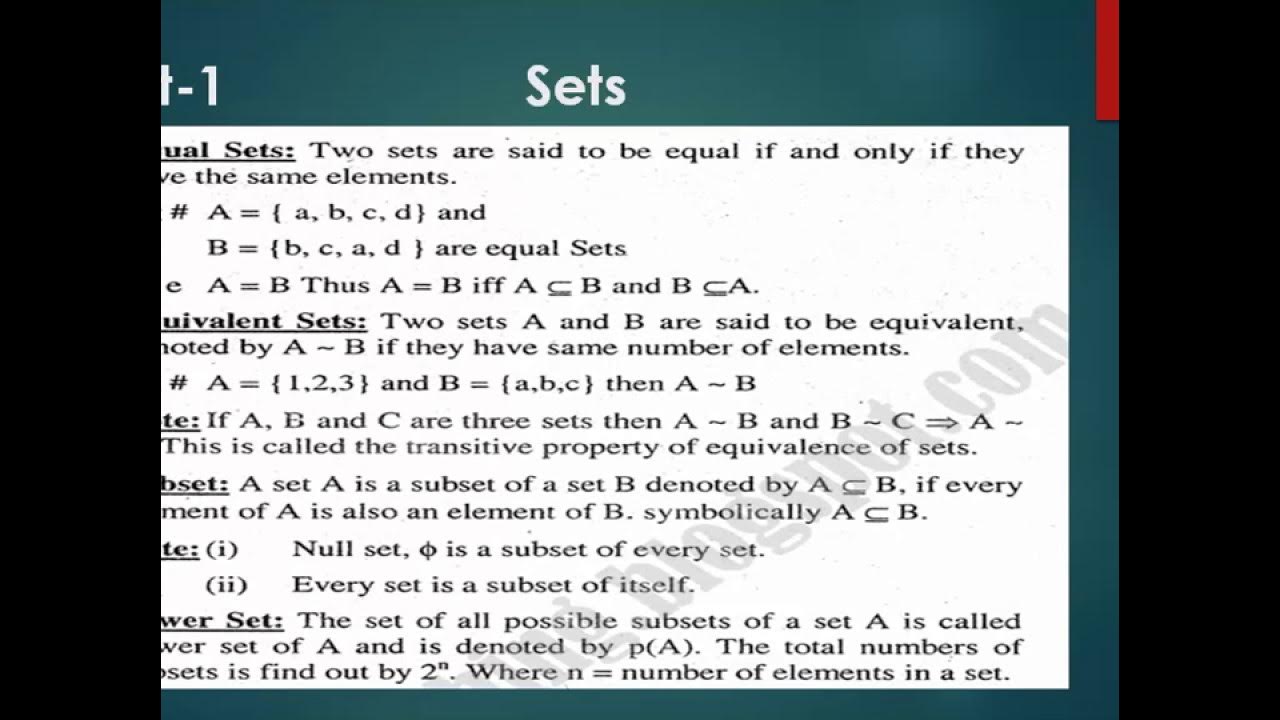 What is Sets || Definition And Formulas of Sets - YouTube
