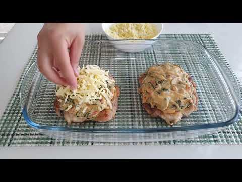 ‼YİYEN HERKEZ TARİFİNİ İSTEDİ👌İFTAR İÇİN TEK BAŞINA BİR ANA YEMEK💯FIRINDA MANTARLI ISPANAKLI TAVUK💯