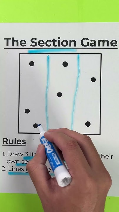 The Section Game! Can you section the dots? - YouTube