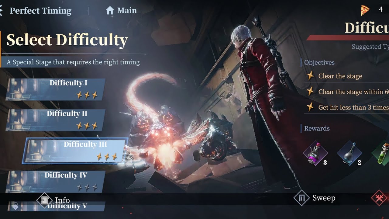 Devil may cry Mobile - Peak of combat _ Perfect Timing : Difficulty 3 - YouTube