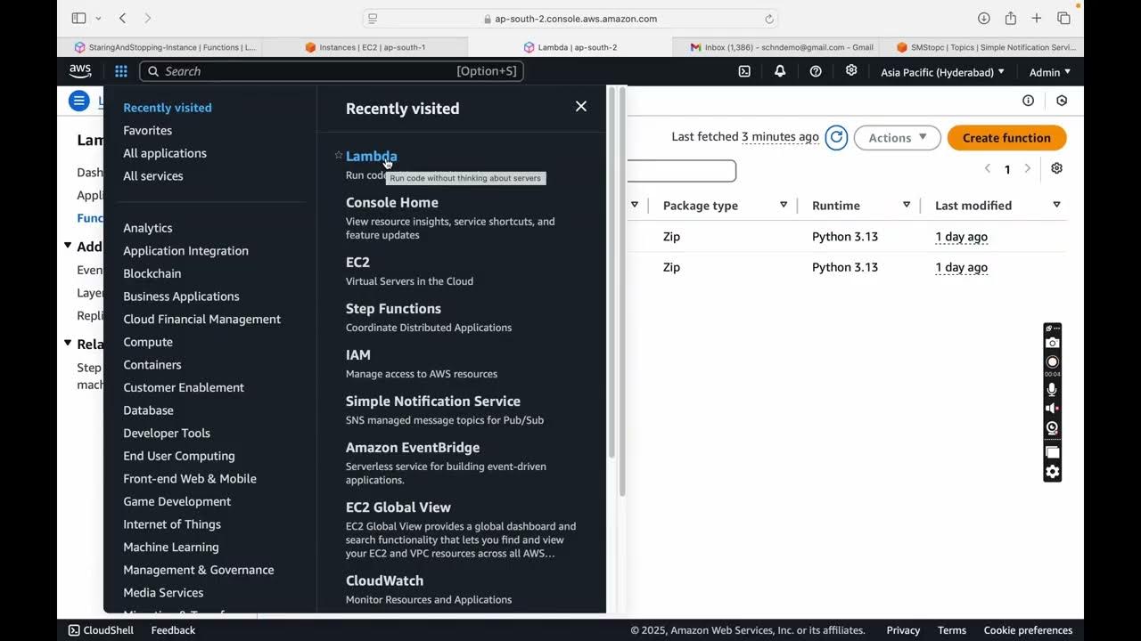 Trigger Lambda Function based on AWS event (Amazon Event-bridge and SNS tutorial ) - YouTube