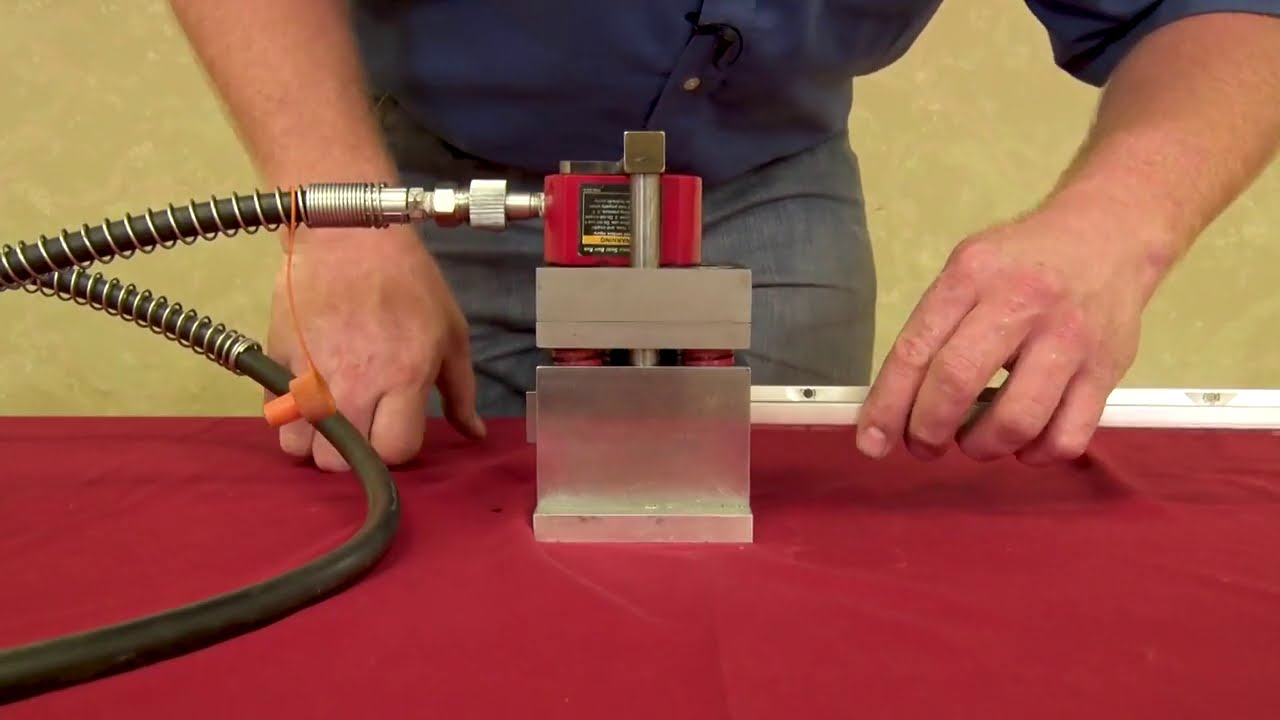 Accu-Tie Rail System: Bench Model Rail Punch - YouTube
