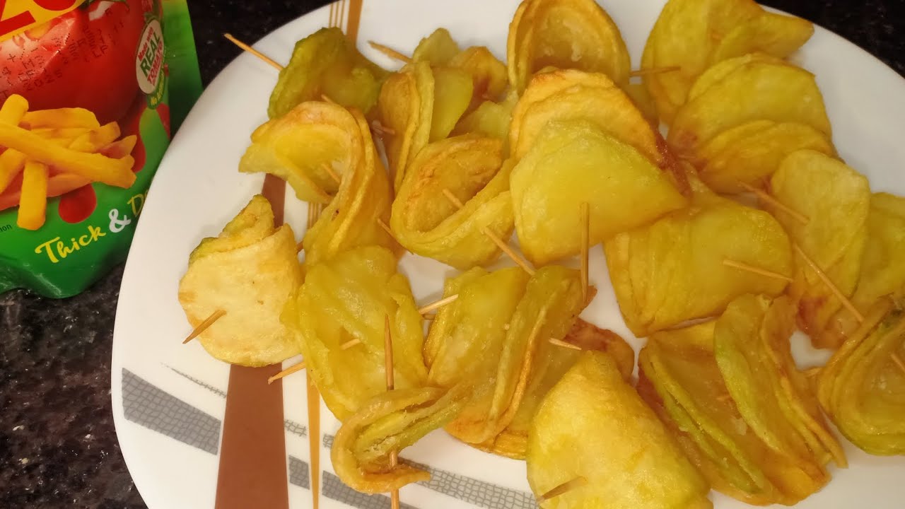 Double Crispy Potato Chips Recipe | How to make Lays Chips Recipe at ...