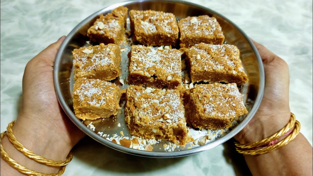 Mohanthal recipe | danedar mohanthal recipe | gujarati mohanthal recipe ...