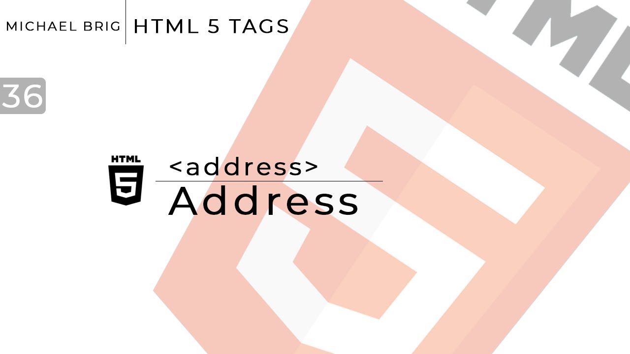 HTML Tags - Address - YouTube