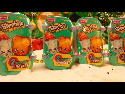SHOPKINS SEASON 3 SET OF 4 MYSTERY BLIND BASKET OPENING VIDEO REVIEW