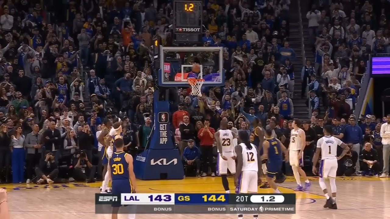LeBron James hits the game winning free throw after Steph Curry dagger ...