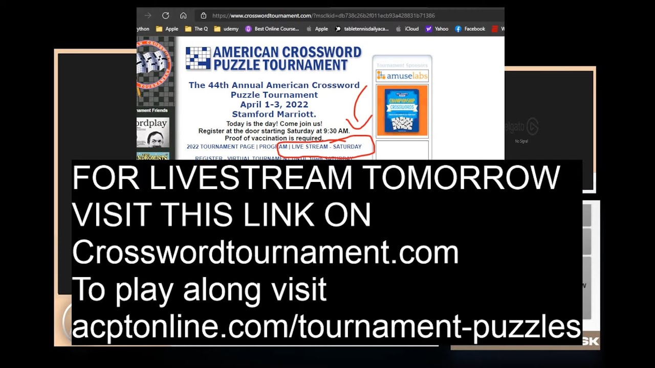 44th Annual American Crossword Puzzle Tournament - Day One of ...