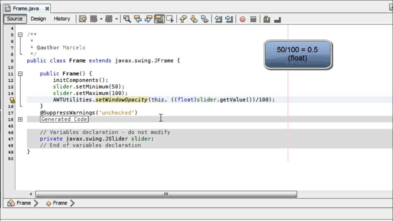 Tutorial 30 Java - JFrame transparente y JSlider - YouTube