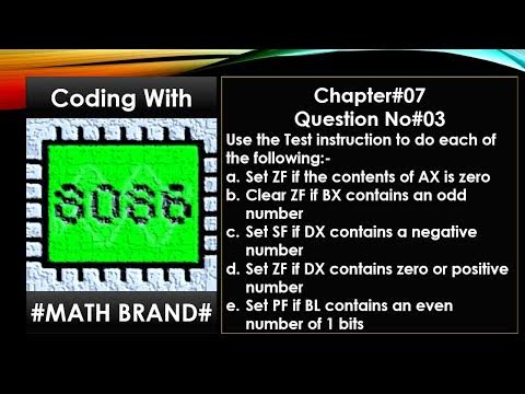 Microprocessor & Microcontroller | Chapter#04 | Question No 03 | Assembly language | Emu8086 ...