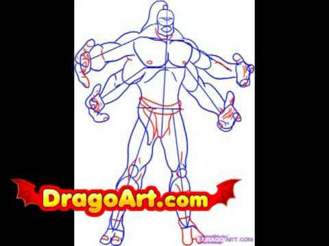 How to draw Goro, step by step - YouTube