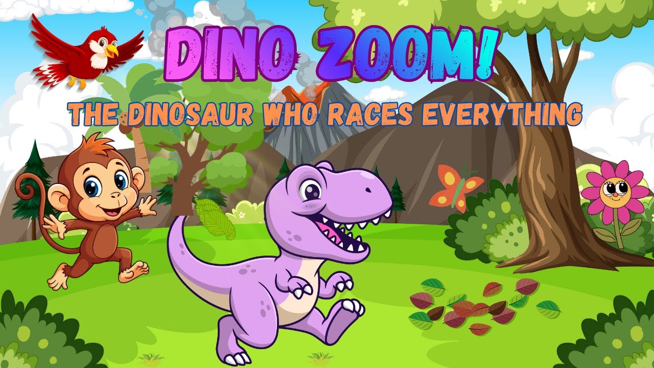 DINO ZOOM! The Dinosaur Who Races EVERYTHING | Funny Kids Story - YouTube