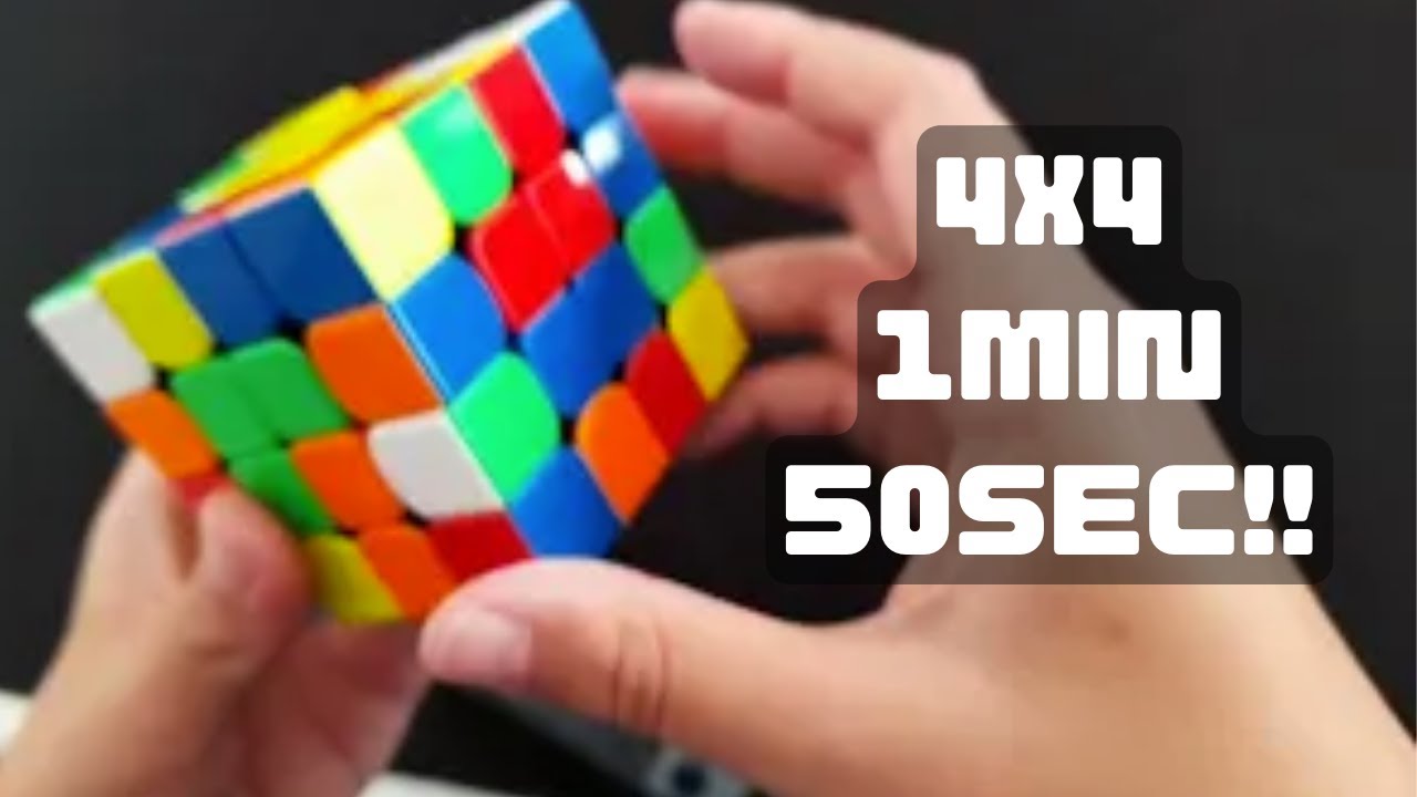 Speed Cubing 4x4 Solving Practice! 1min 50sec! - YouTube