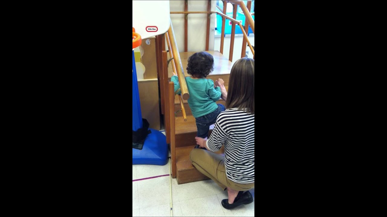 Pediatric Physical Therapy: Stair Climbing Part 2 - YouTube