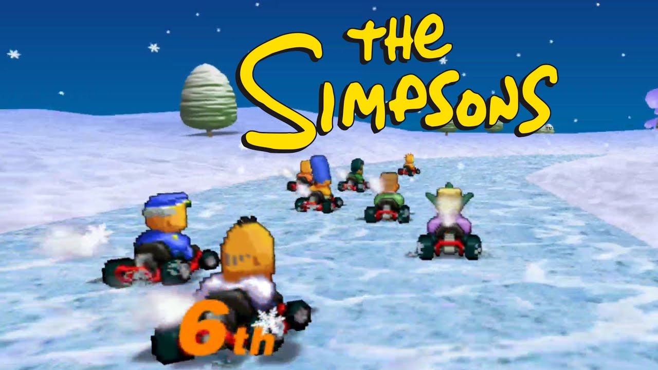 Super Simpsons Kart 64 Mod HD Textures Full Screem 16:9 Krusty ...