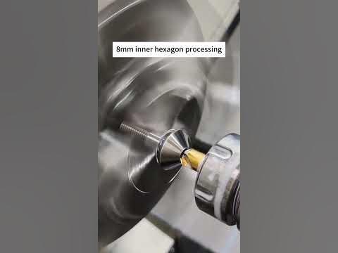 8mm inner hexagon processing#cnc #cncmachine#cncturning#5axis # ...