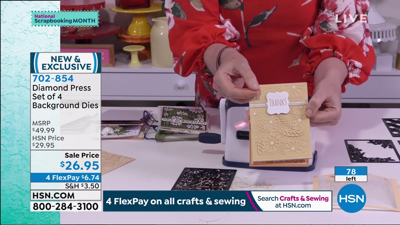 Diamond Press Set of 4 Background Dies - YouTube