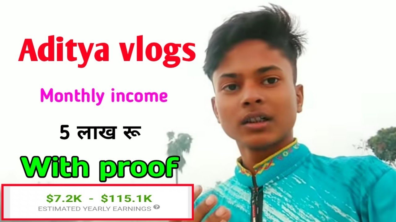 aditya vlog earning । aditya vlogs first month earning। aditya vlog channel earning। aditya vlog ...