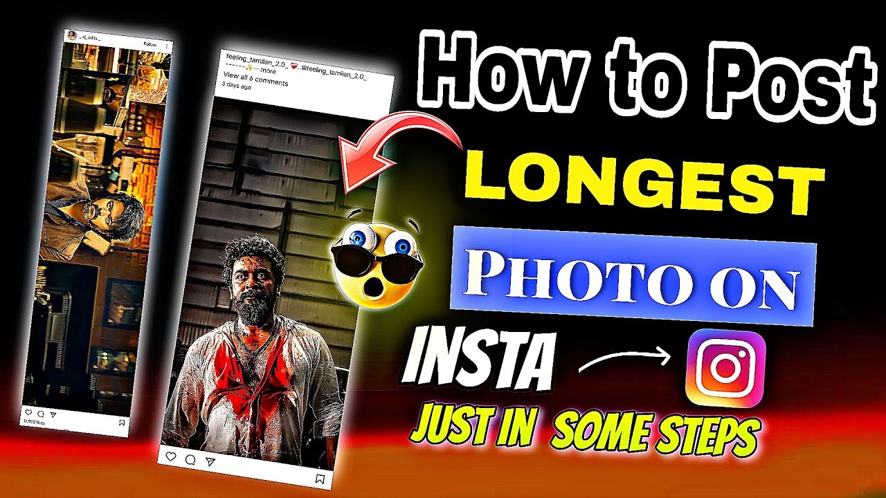 How to upload long post on Instagram | instagram par full photo kese ...