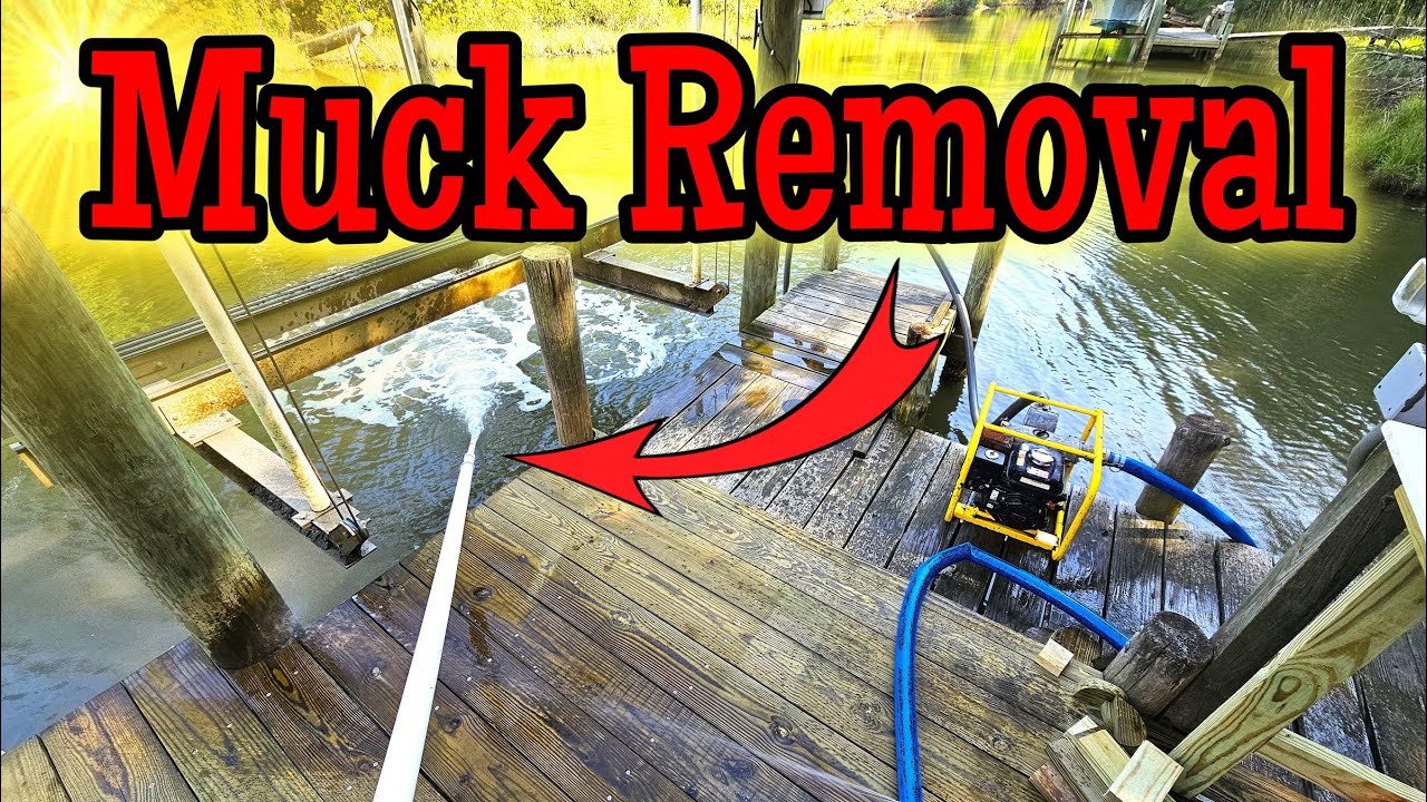 Easy MUCK / MUD Removal from Under Boat Lift, Around Dock & Shoreline ...