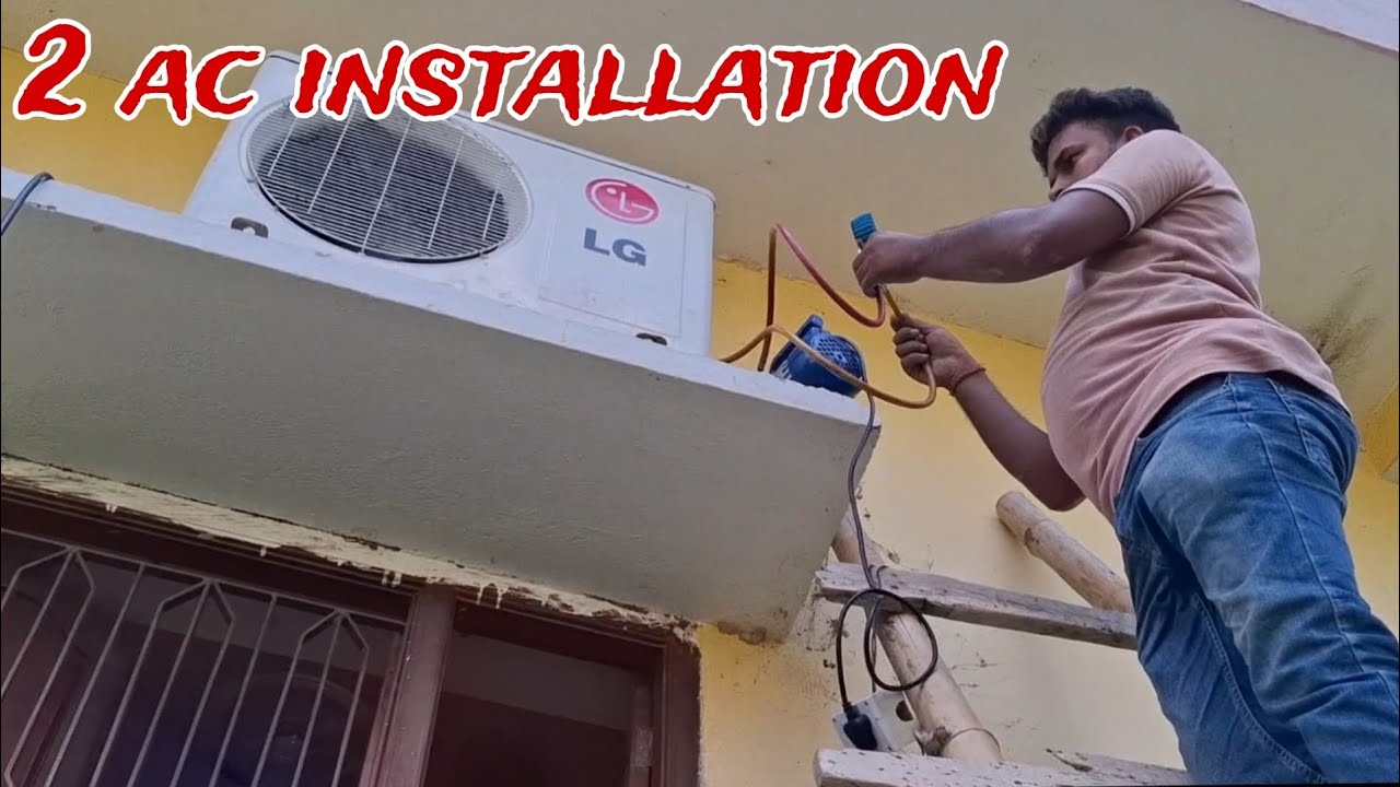 ac installation // lg ac installation in hisua Nawada // split AC ...