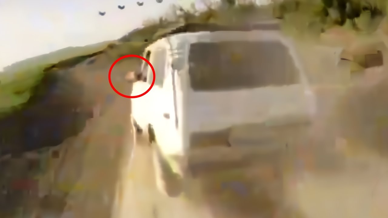 Lada Driver Can See Drone In Rearview Mirror - YouTube