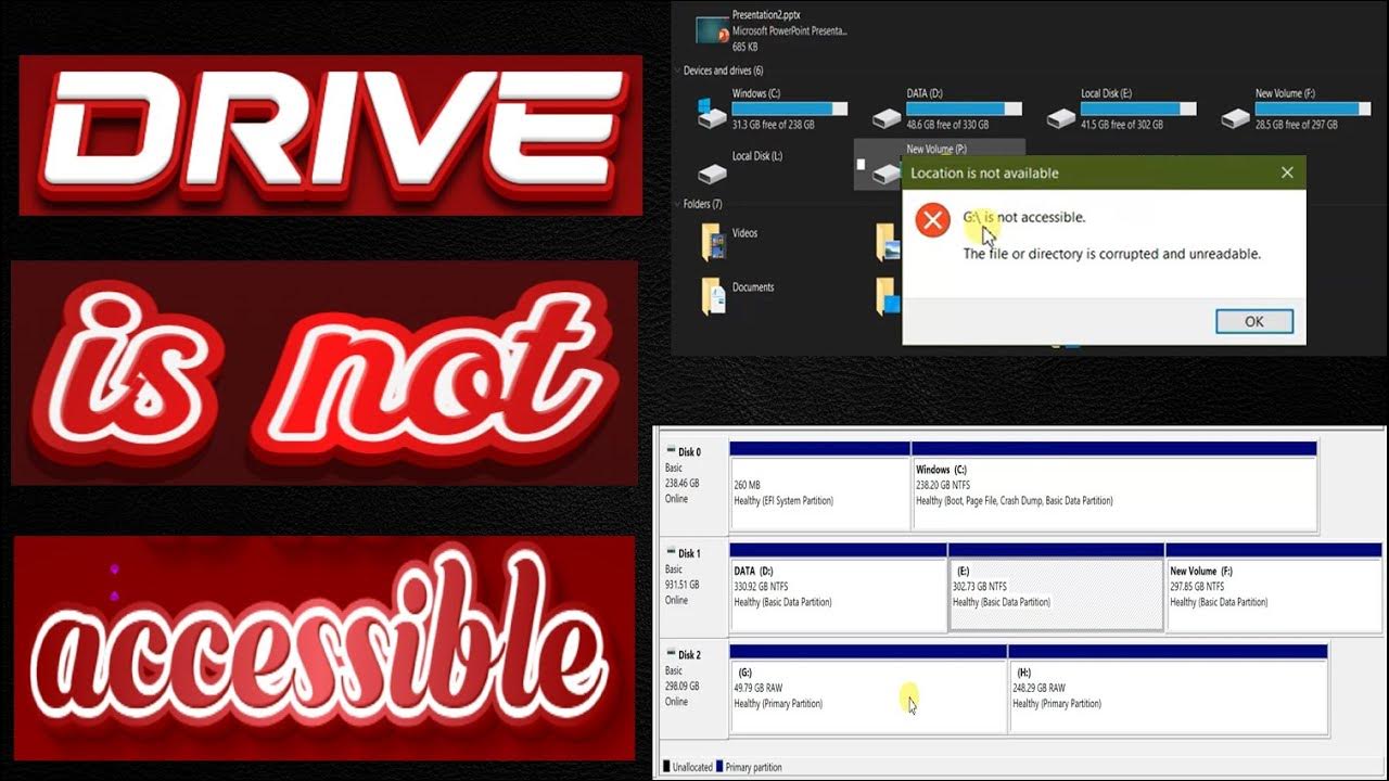 Drive is not accessible, How to fix drive is not accessible, hard drive ...