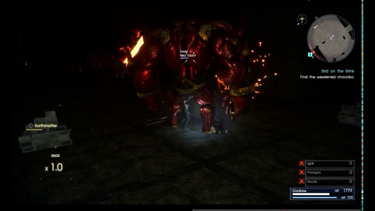 [Glitch] FFXV — 3 Red Giants and a Nagarani gone mellow. - YouTube
