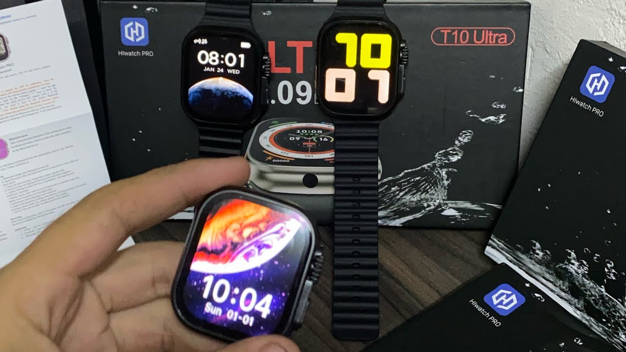 SMARTWATCH T10 ultra black - YouTube