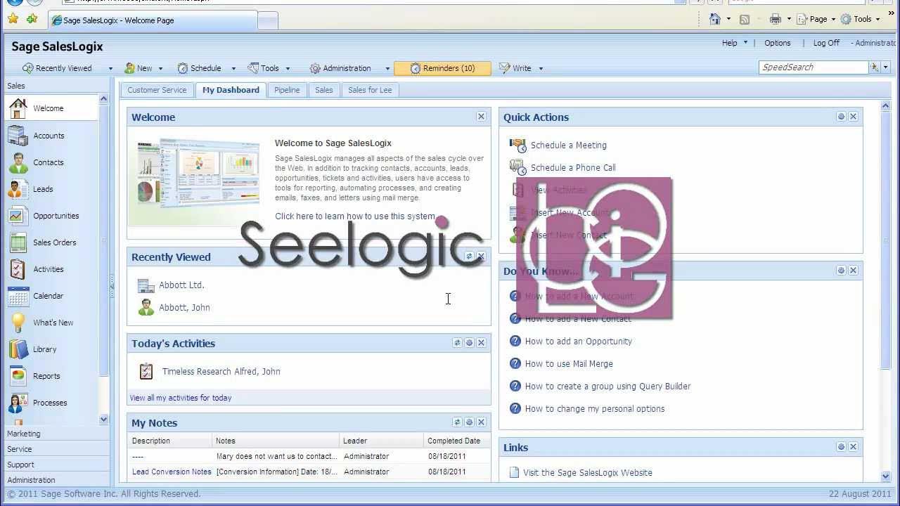 How to Add a Contact and Account in SalesLogix Web CRM - YouTube