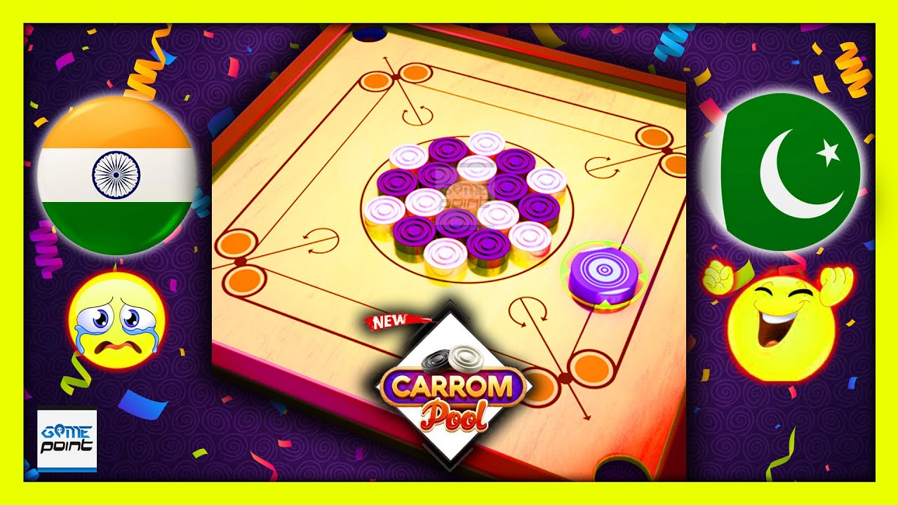 Carrom Pool Board Game India Vs Pakistan #7 | Carrom Game London Park ...