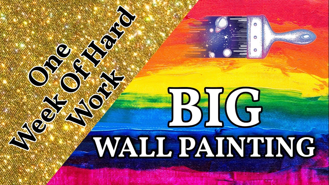 Big Wall Painting | One Week Of Hard Work | Mickey Mouse World - YouTube