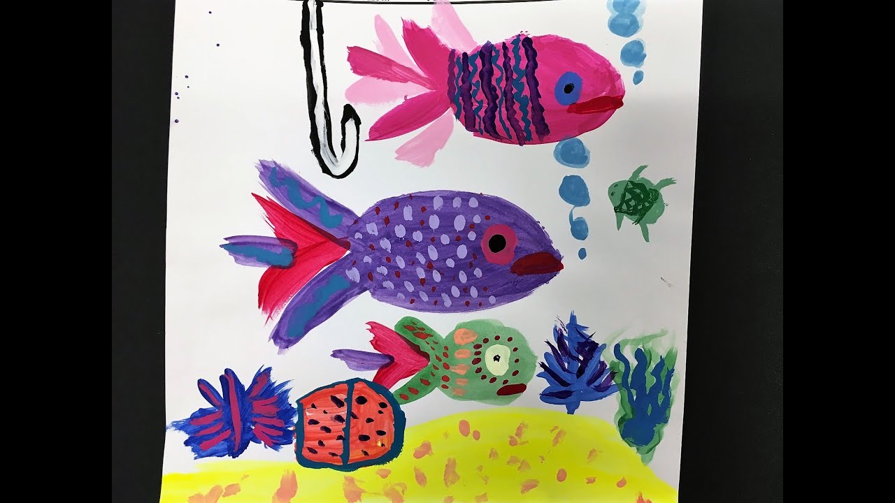Grade 2 Painted Fish Student Art Show - YouTube