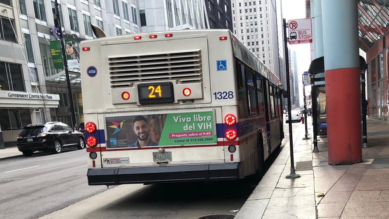 CTA D40LF- CTA 2006 New Flyer D40LF #1328 on route 24 - YouTube